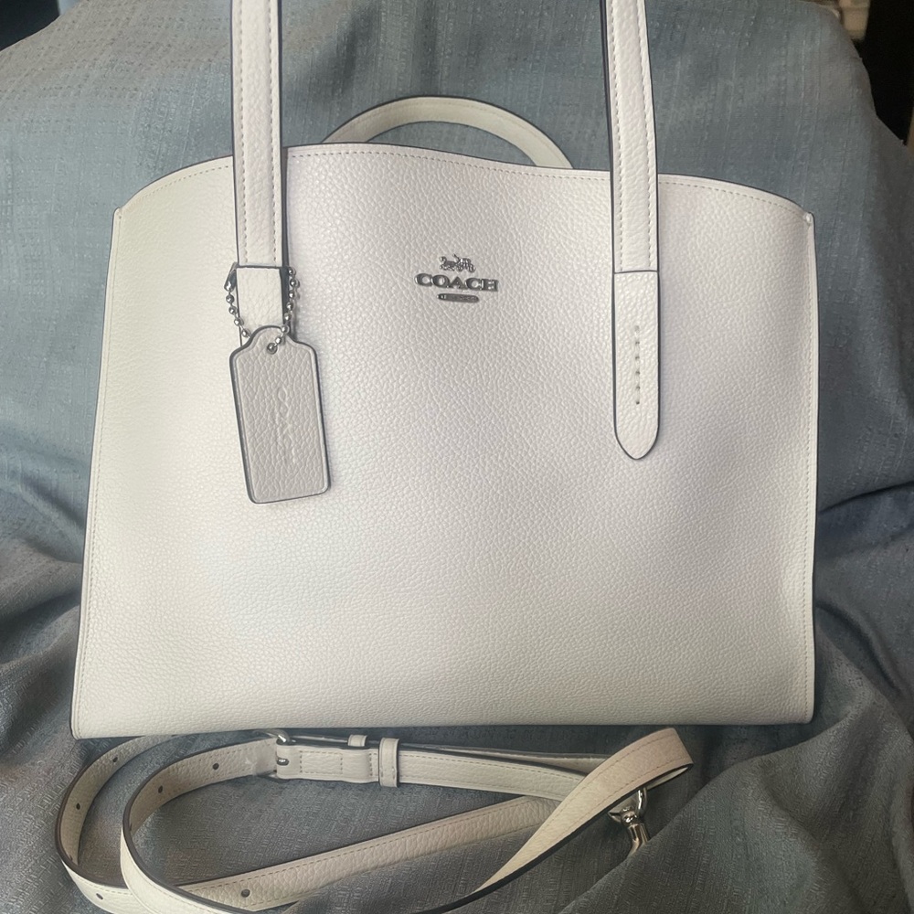 Coach Charlie Carryall 25137 Chalk White With Strap - Gem